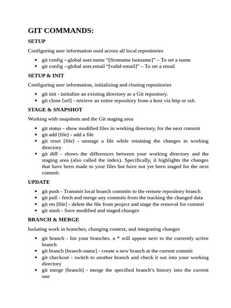 Essential Git Commands Cheat Sheet Pdf
