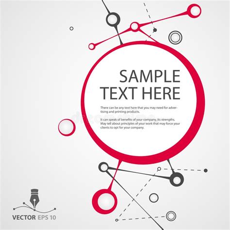 Vector Abstract Background For Sample Text Stock Vector Illustration