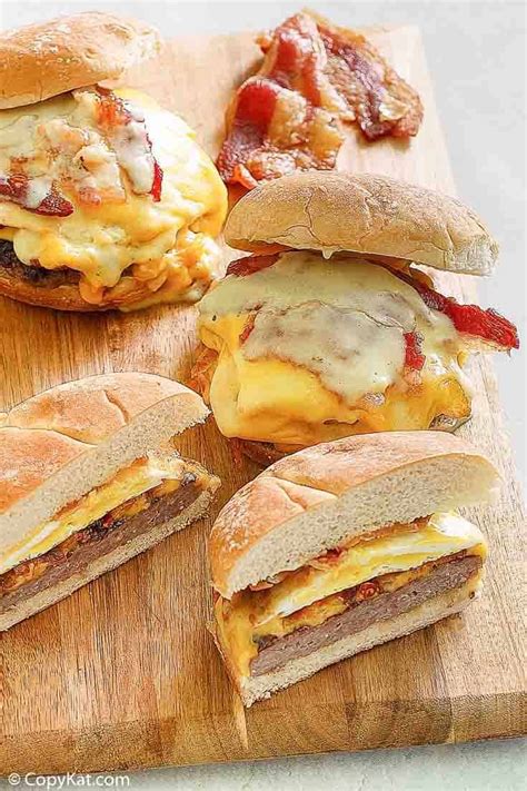 Wendys Breakfast Baconator Recipe Easy Copycat Sandwich Copycat