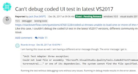 Vs2017 Mstestadapter Error Dotnet Catch Blogging Net C And
