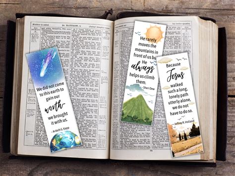 Printable Lds Bookmarks Lds Quotes Bible Verses Book Of Mormon