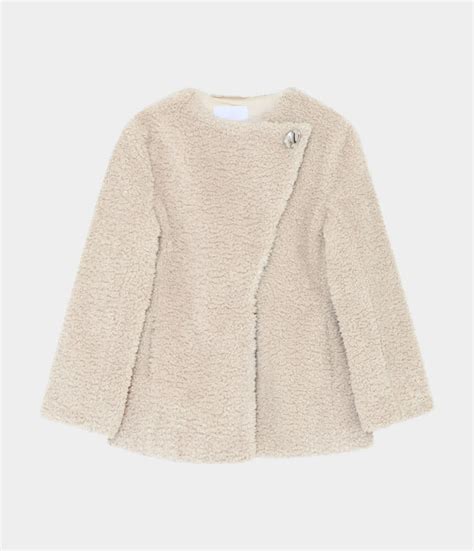 Day Birger Palle Modern Fluff Jacket In Pistachio Shell Black White Denim