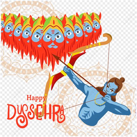 Dussehra Hand Painted Characters Shooting Funny Faces Dussera Dushera