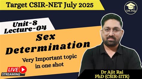 Sex Determination Full Concept Important For Csir Net Gate Neet