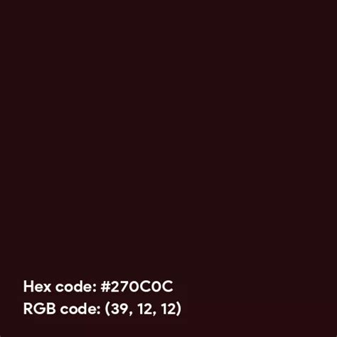 270c0c Color Name Is Root Beer