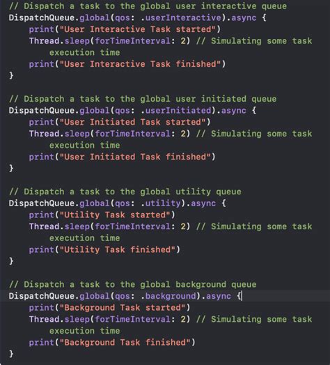 Global Dispatch Queues Codewithswift