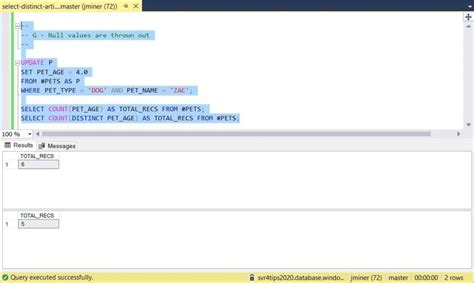 Sql Select Distinct Examples