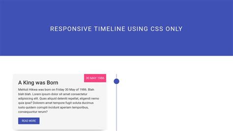 Responsive Timeline Css Only