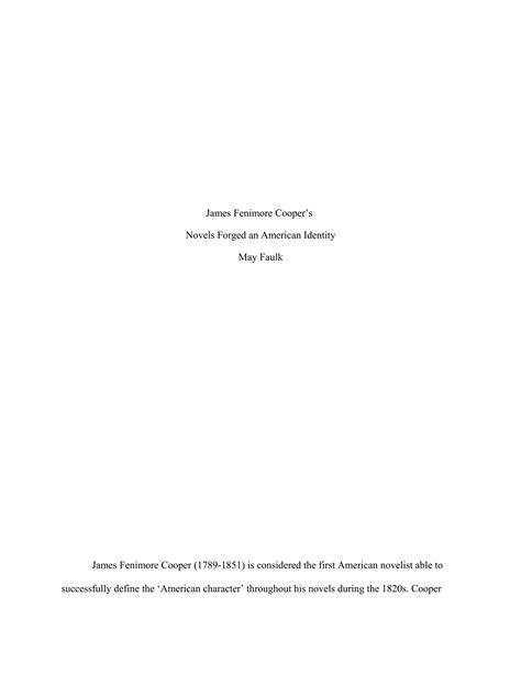 James Fenimore Cooper Doc