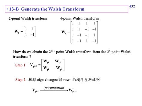428 Xiii Walsh Transform Hadamard Transform 13 A