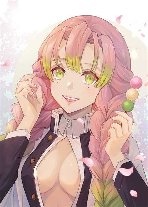 Kanroji Mitsuri Kimetsu No Yaiba Drawn By Rokuo016 Danbooru