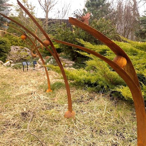 Heron Sculpture 90 Cm 35 In Corten Steel Bird For Garden Etsy