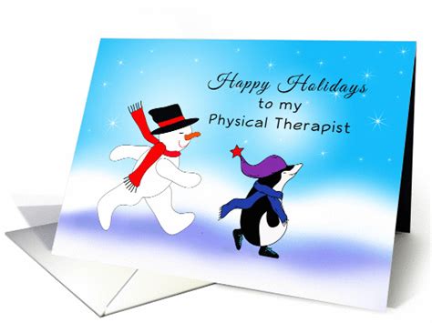 For Physical Therapist Christmas Card Snowman And 928943