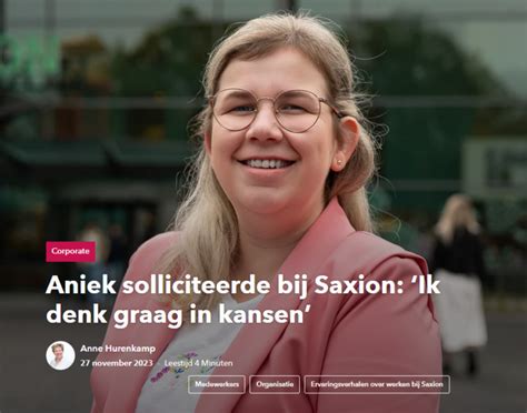Aniek Applied To Saxion ‘i Like To Think In Terms Of Opportunities