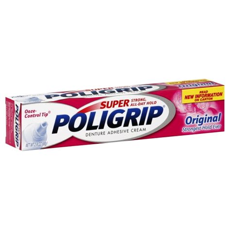 Super Poligrip Denture Adhesive Cream Tube Myrtle Beach Groceriesahead