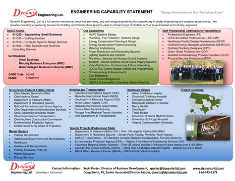 Capability Statement Template Word Toptemplatemyid