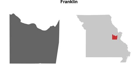 Franklin County Missouri Blank Outline Map Set 56388422 Vector Art At