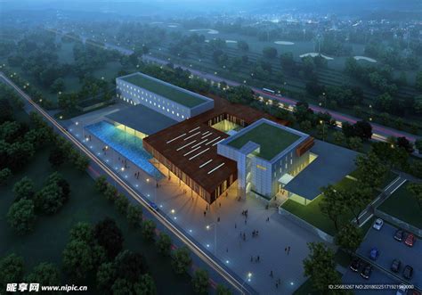 体育俱乐部鸟瞰建筑效果图设计图 建筑设计 环境设计 设计图库 昵图网