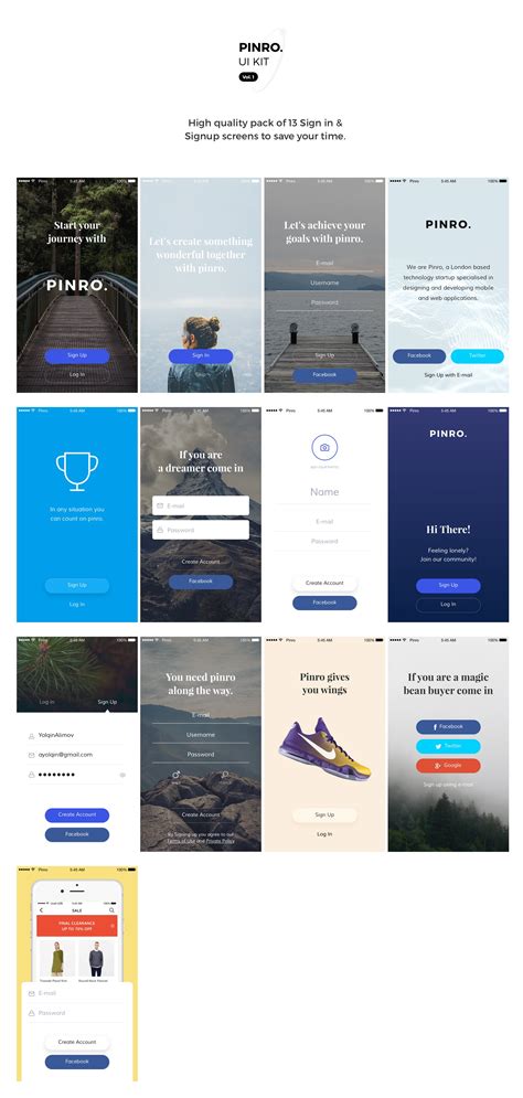 Auth Ui Kit Ionic 1 Theme Web Themes ~ Creative Market