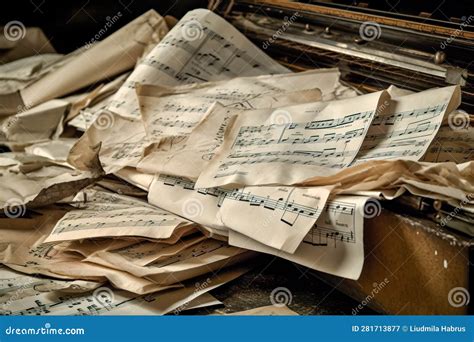 Old Music Notes On The Piano Vintage Style Stock Illustration