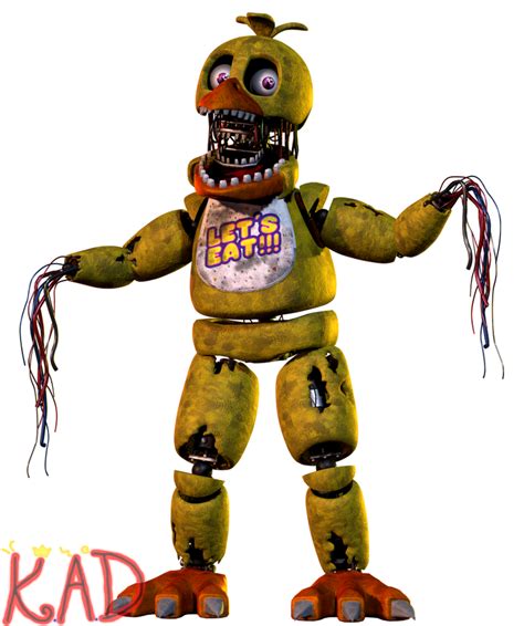 Withered Chica Render 3 My Lighting By Kingangrydrake On Deviantart