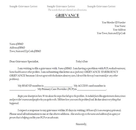 Download 16 Free Grievance Letter Templates In Ms Word
