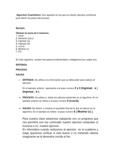 Algoritmo Cuantitativo Pdf