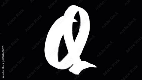 Hand Drawn Brush Animation Of Letter Q In 4k Animated Handwritten