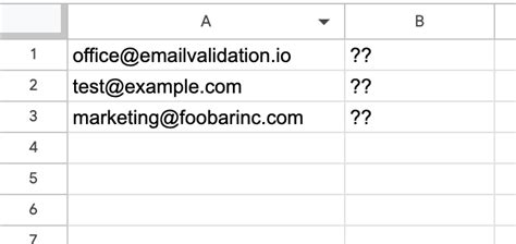 Google Sheets Email Validation Using An API Apipheny