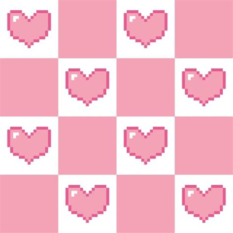 Grid Heart Pixel Vector Images Over 290