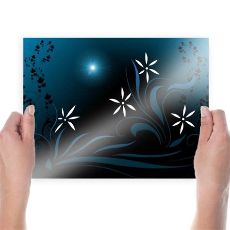 Dark Flowers Art Poster Print 24x18 Inch