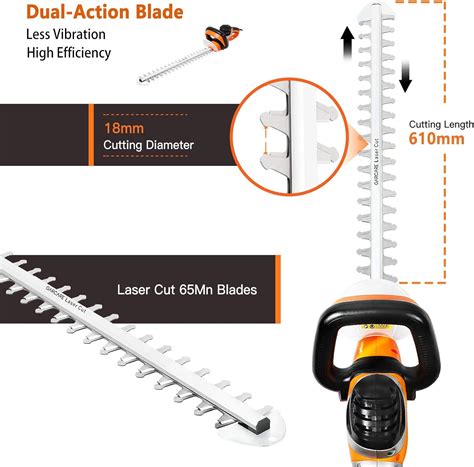Garcare Corded Electric Hedge Trimmer Electric Tree Trimmers Branch