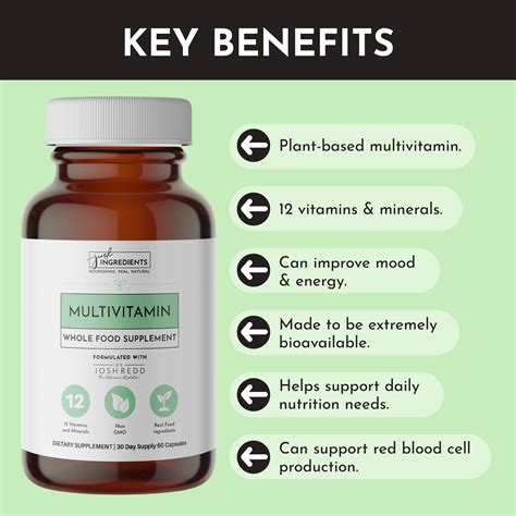 Multivitamin Supplement Just Ingredients