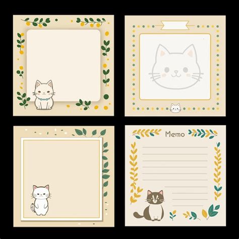 Premium Photo Cute Cat Framed Notepad