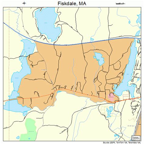 Fiskdale Massachusetts Street Map 2523840
