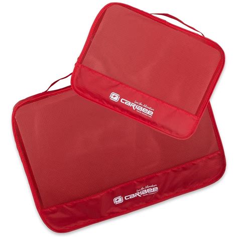 Caribee Packing Cubes Set Of 2 Red Low Prices Everyday Snowys Outdoors