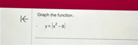 Solved Graph The Functionyx2 8
