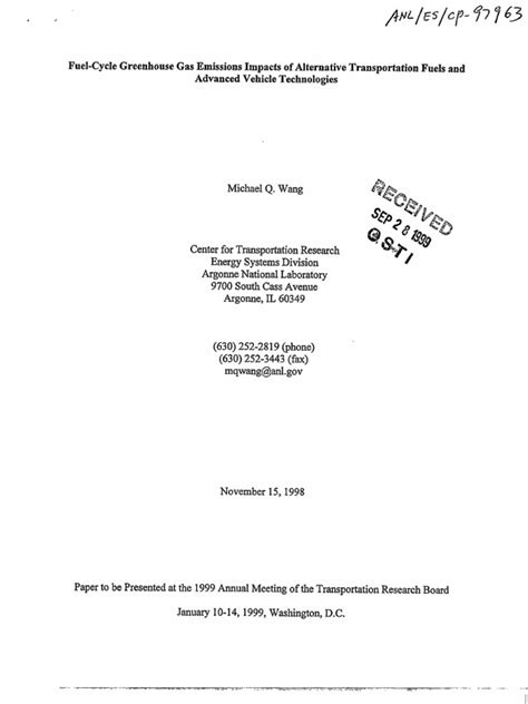Pdf 58317061 Fuel Cycle Greenhouse Gas Emissions Impacts Of