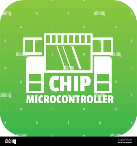 Chip Microcontroller Icon Green Vector Stock Vector Image And Art Alamy