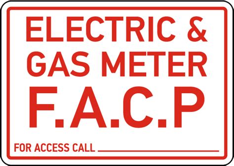 Electric And Gas Meter F A C P Sign Save 10 Instantly