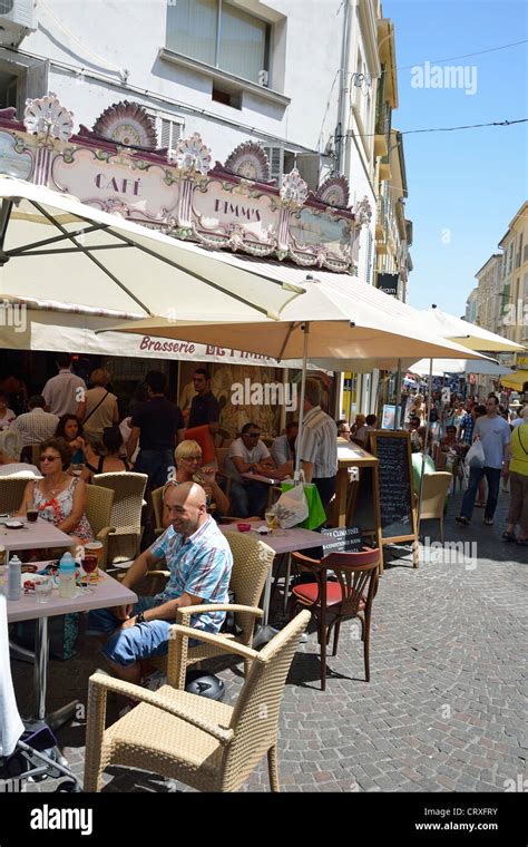 Restaurants Cafes Antibes French Riviera Cote Dazur France South Hi Res