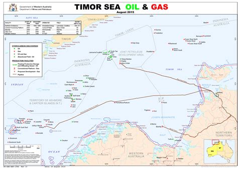 Timor Sea Oil And Gas Large Wall Map Shop Mapworld