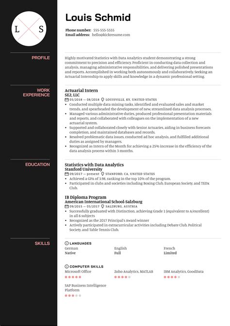 Internship Resume Objective