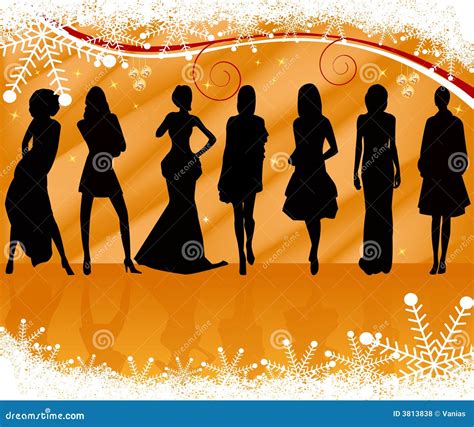 Silhouettes Women Vector Stock Vector Illustration Of People 3813838