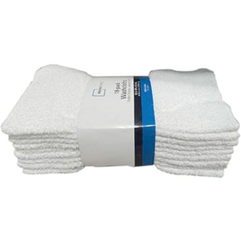 Heaty C Bulk Washcloths 18 Count 100 Cotton Machine Washable White