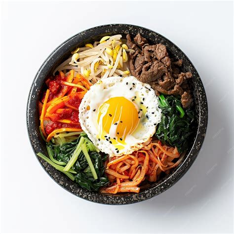 Bibimbap Bi Bim Bap Or Bi Bim Bop Korean Rice Dish Premium Ai