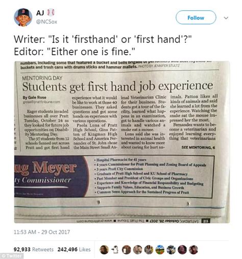 Error Creates A Dirty Newspaper Headline In Kansas Paper Daily Mail Online