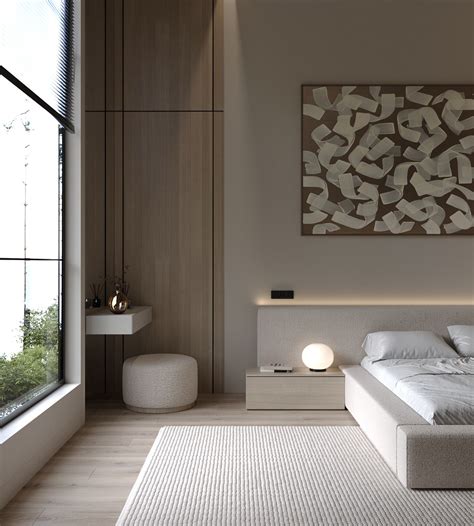 Neutral Minimal Guest Bedroom Qatar Ceiling Design Bedroom Bedroom Color Combination