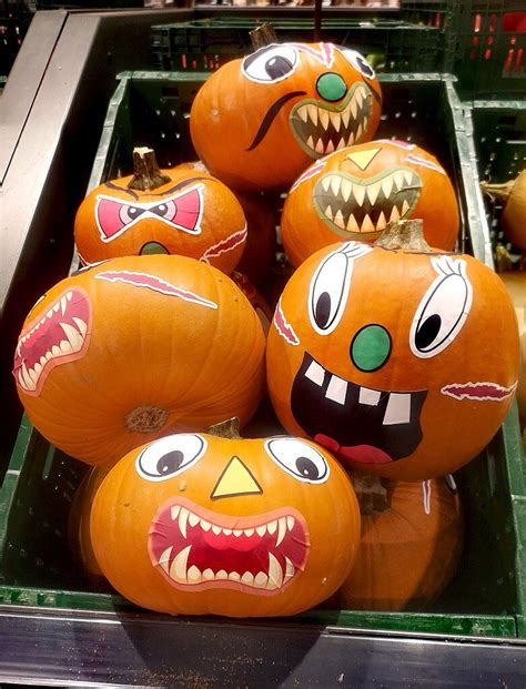 Pumpkins Before And After Halloween Outside My Window