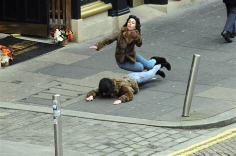 Woman Falling Over